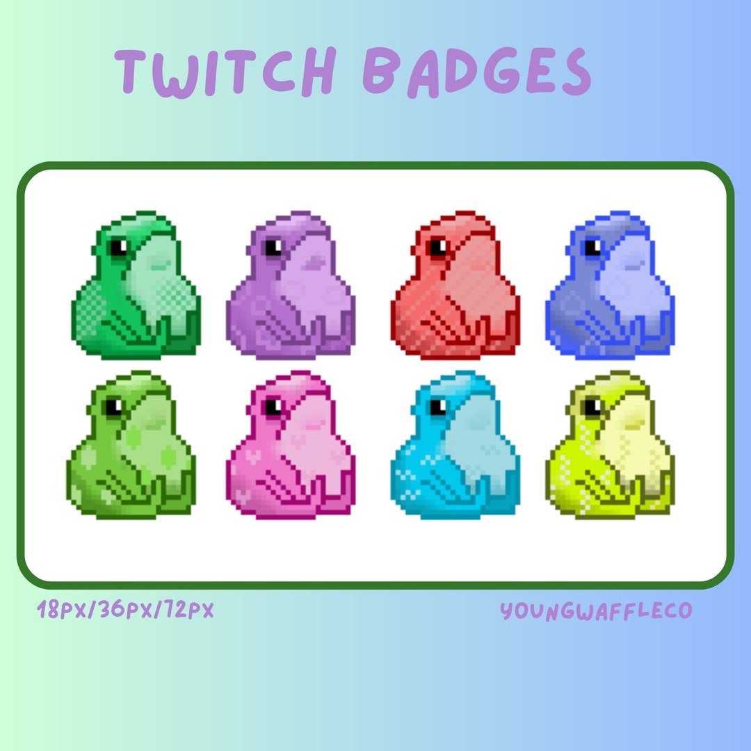 Lil Frogs Summer Colors Badges-twitch-discord - Etsy