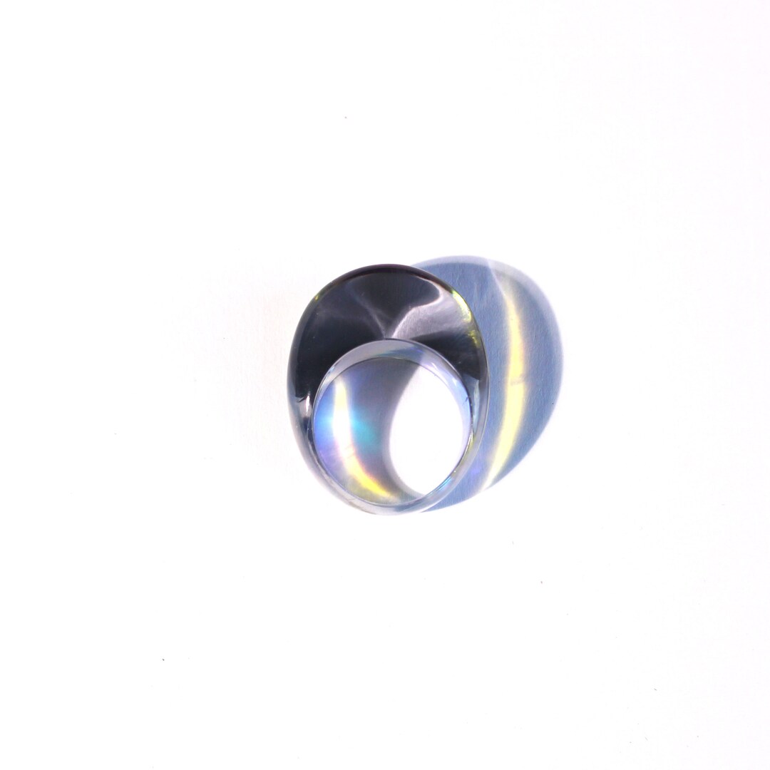 Holographic Ring Opal Gray - Etsy