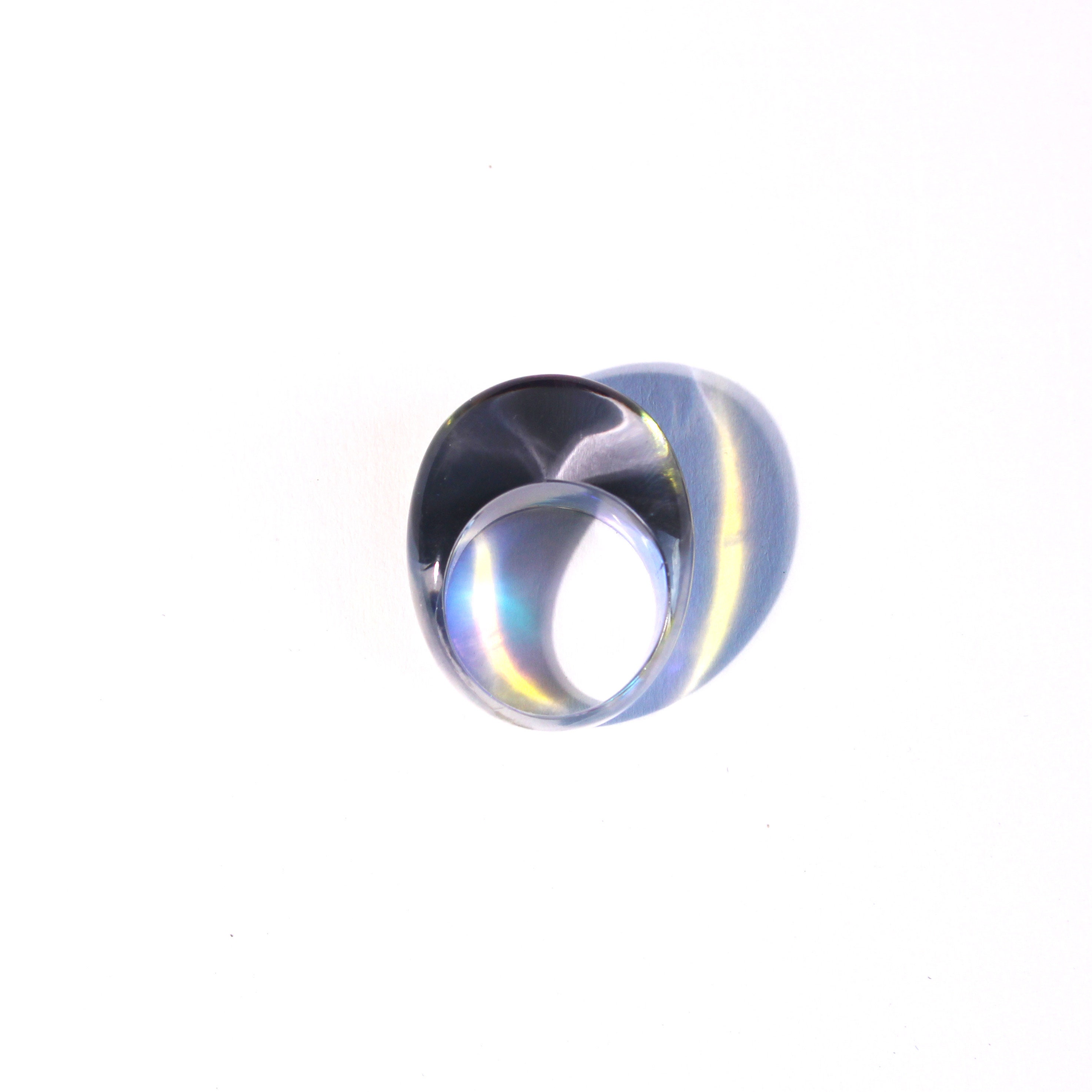 Holographic Ring Opal Gray - Etsy