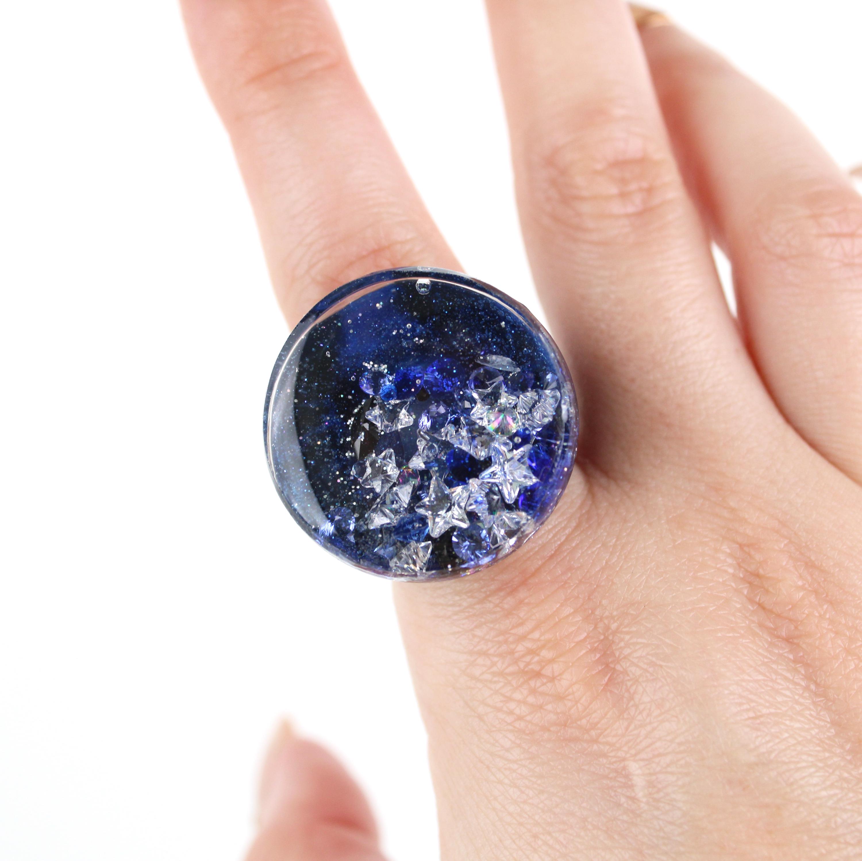 Star Signet Ring, Starry Night Van Gogh Ring, Celestial Star Ring ...