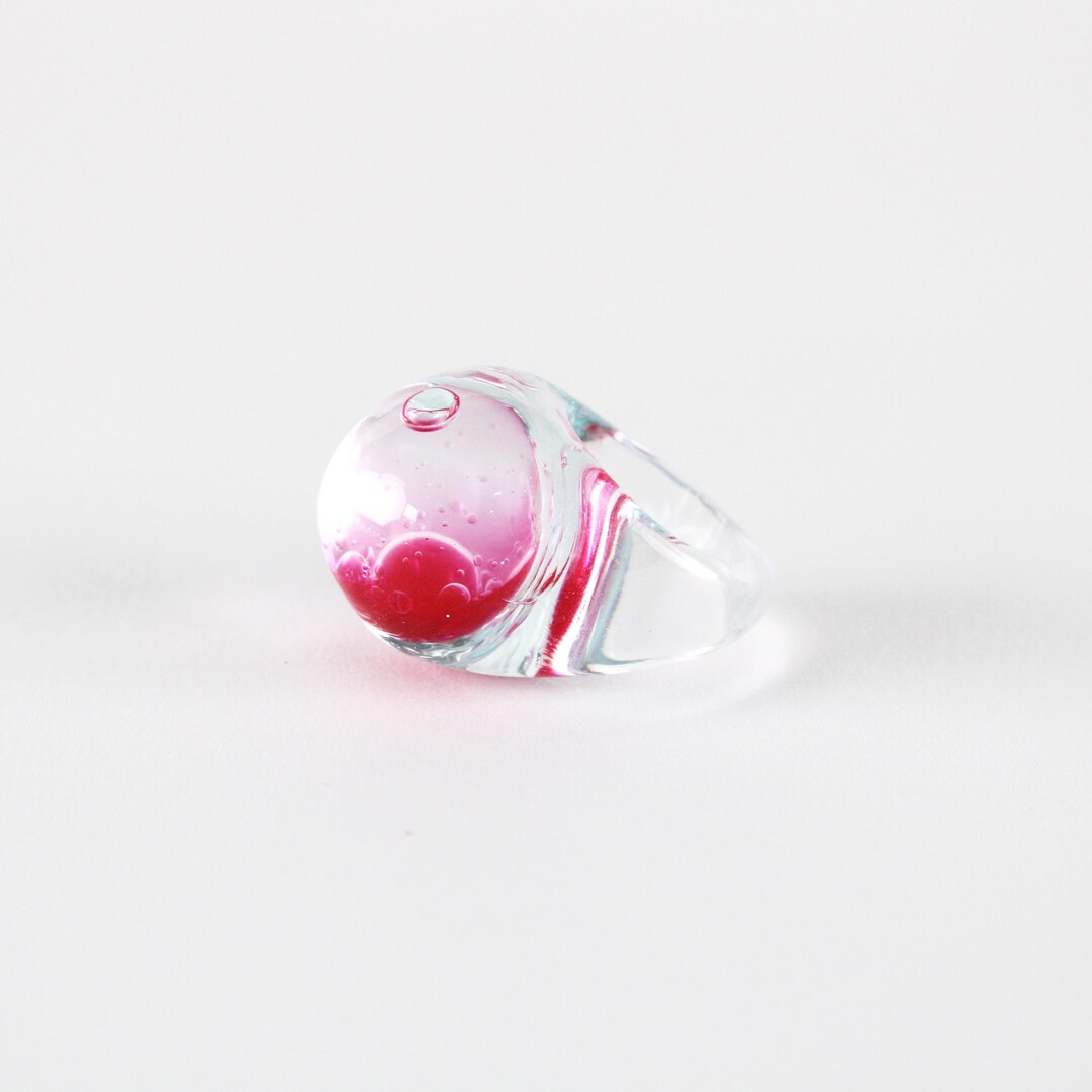 Lava Ring Lollipop Hot Pink, Lava Lamp Ring, Lava Effect Ring ...