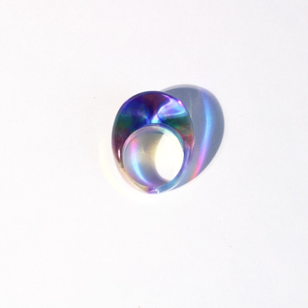 Holographic Ring Rainbow, Rainbow Ring, Pride Ring - Etsy