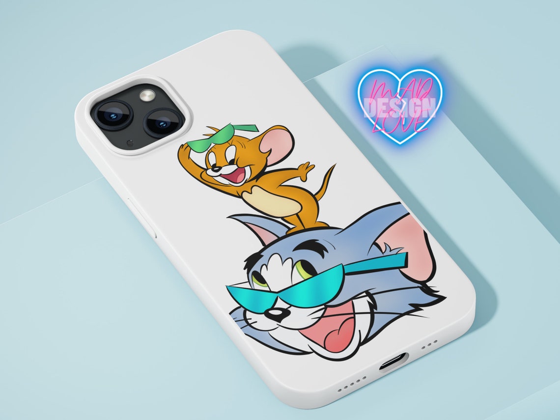 Hand Drawn Tom & Jerry PNG Glasses Cat and Mouse Cartoon Sublimation ...