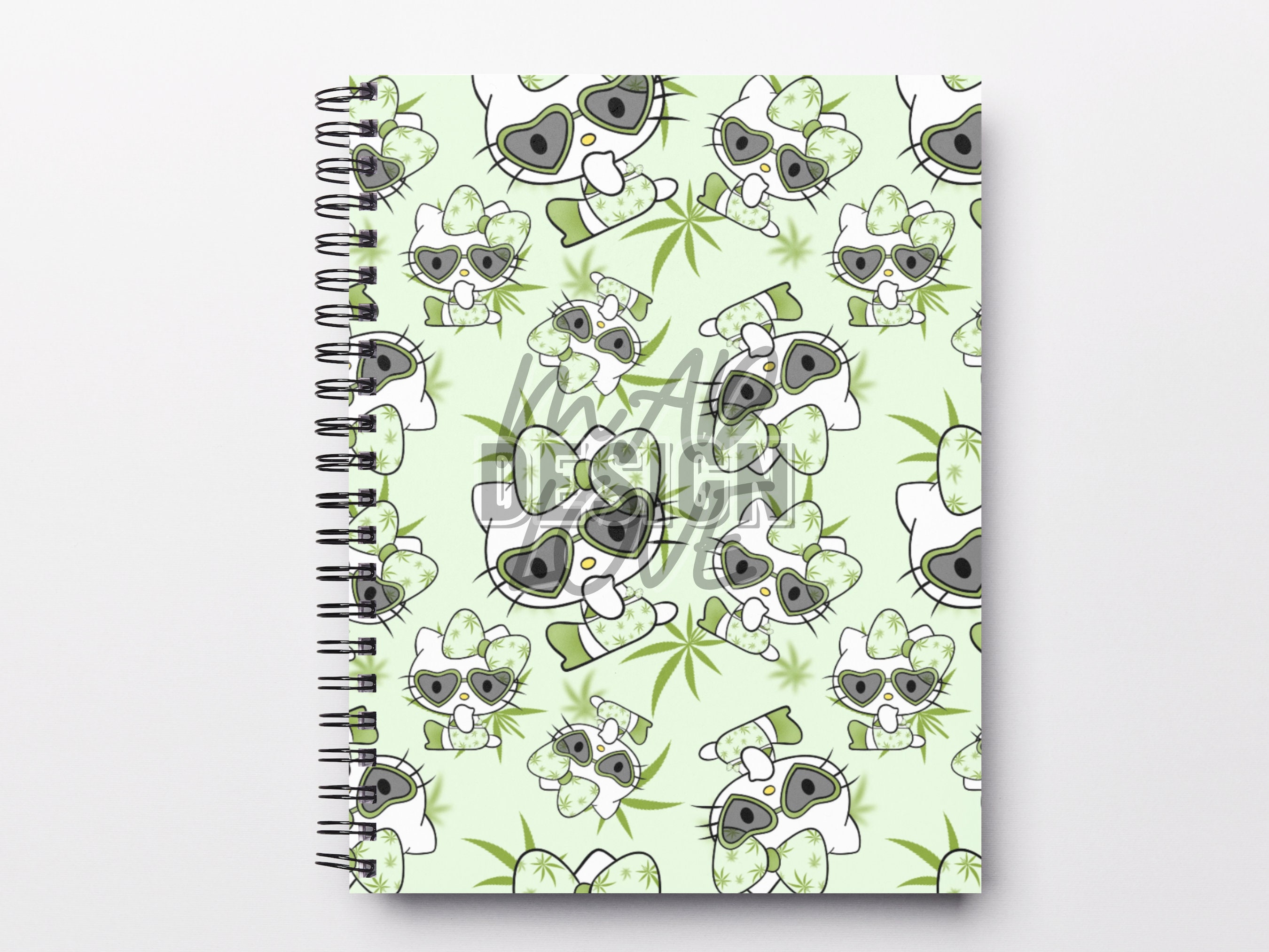 Hand Drawn Weed Kitty Cannabis PNG JPG Cartoon Kawaii Cute Cat 420 ...