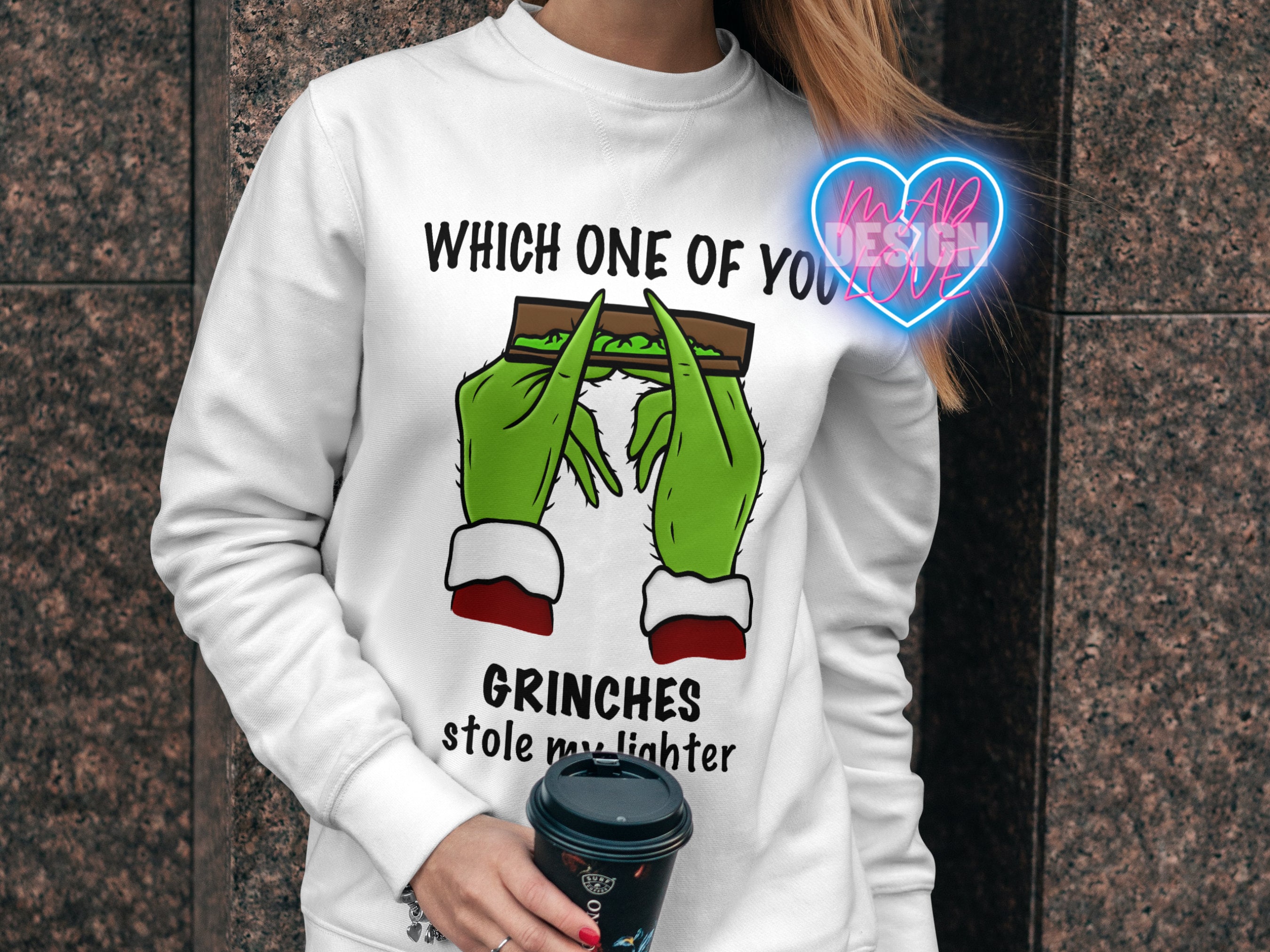 Hand Drawn Which One of You Grinches Stole My Lighter PNG Grinch Joint ...