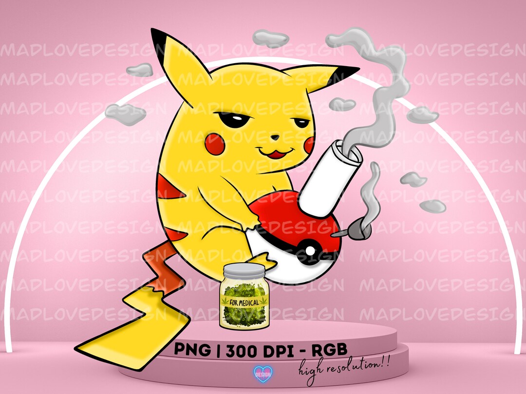 Pikachu Pokemon PNG for Medical Weed Stoner Sublimation - Etsy