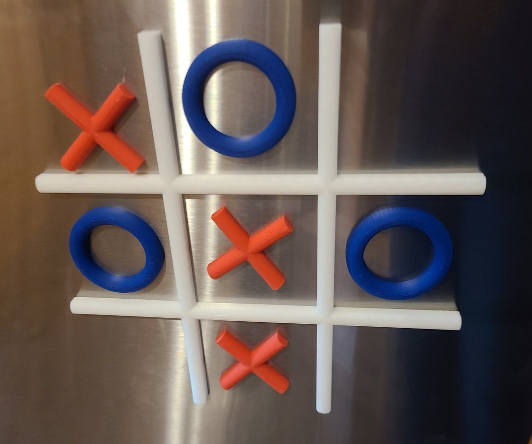 Tic Tac Toe Magnetic Board Game - Etsy