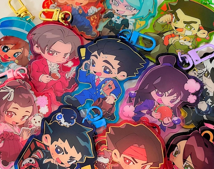 Ace Attorney Keychains 12 Options - Etsy