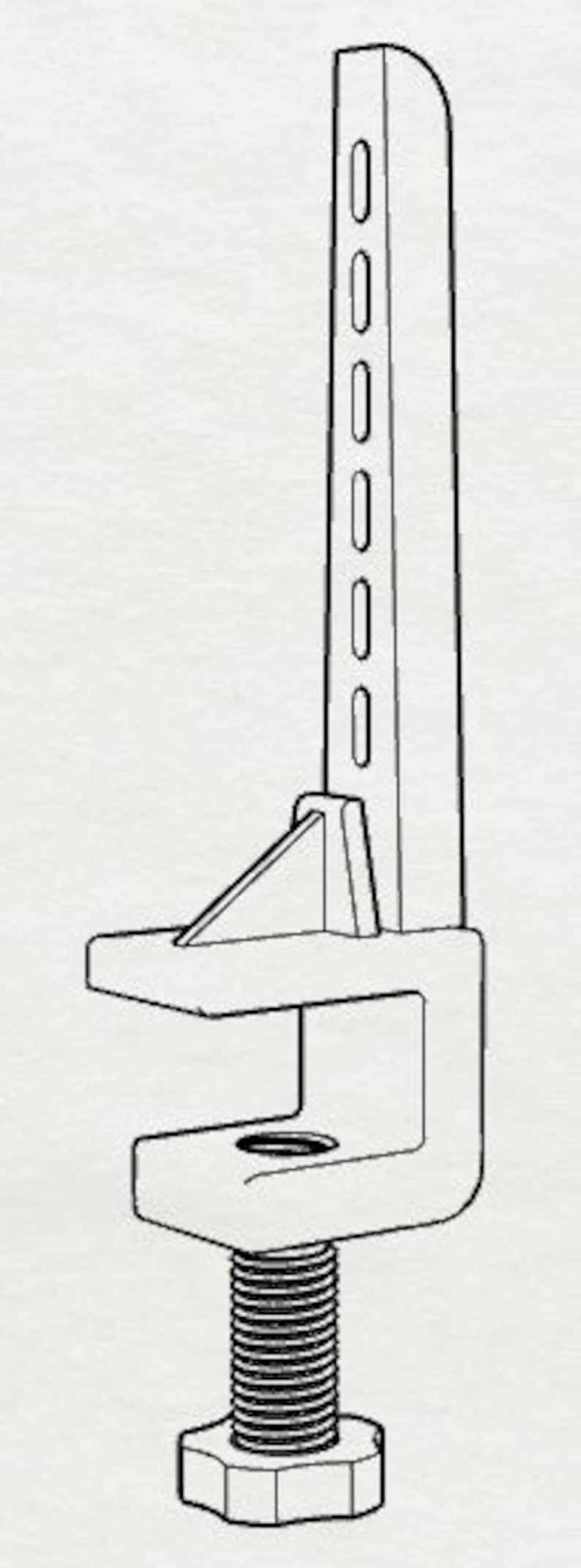 Pegboard Table Clamp 3D Print Model - Etsy Australia