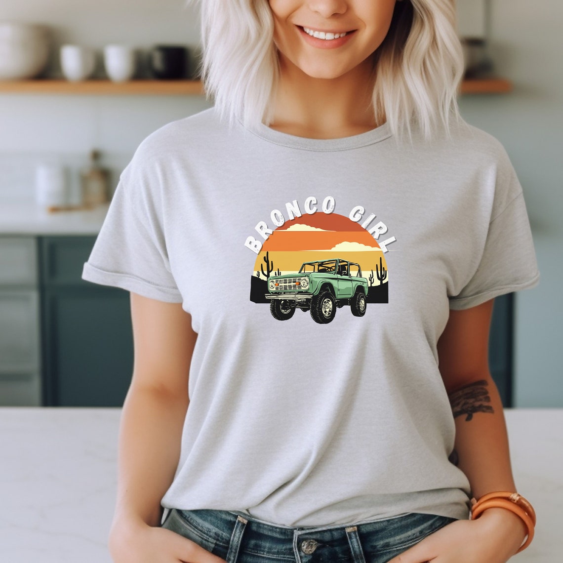 Bronco Girl Vintage Ford Shirt, Ford Bronco Tee, American Car Shirt ...
