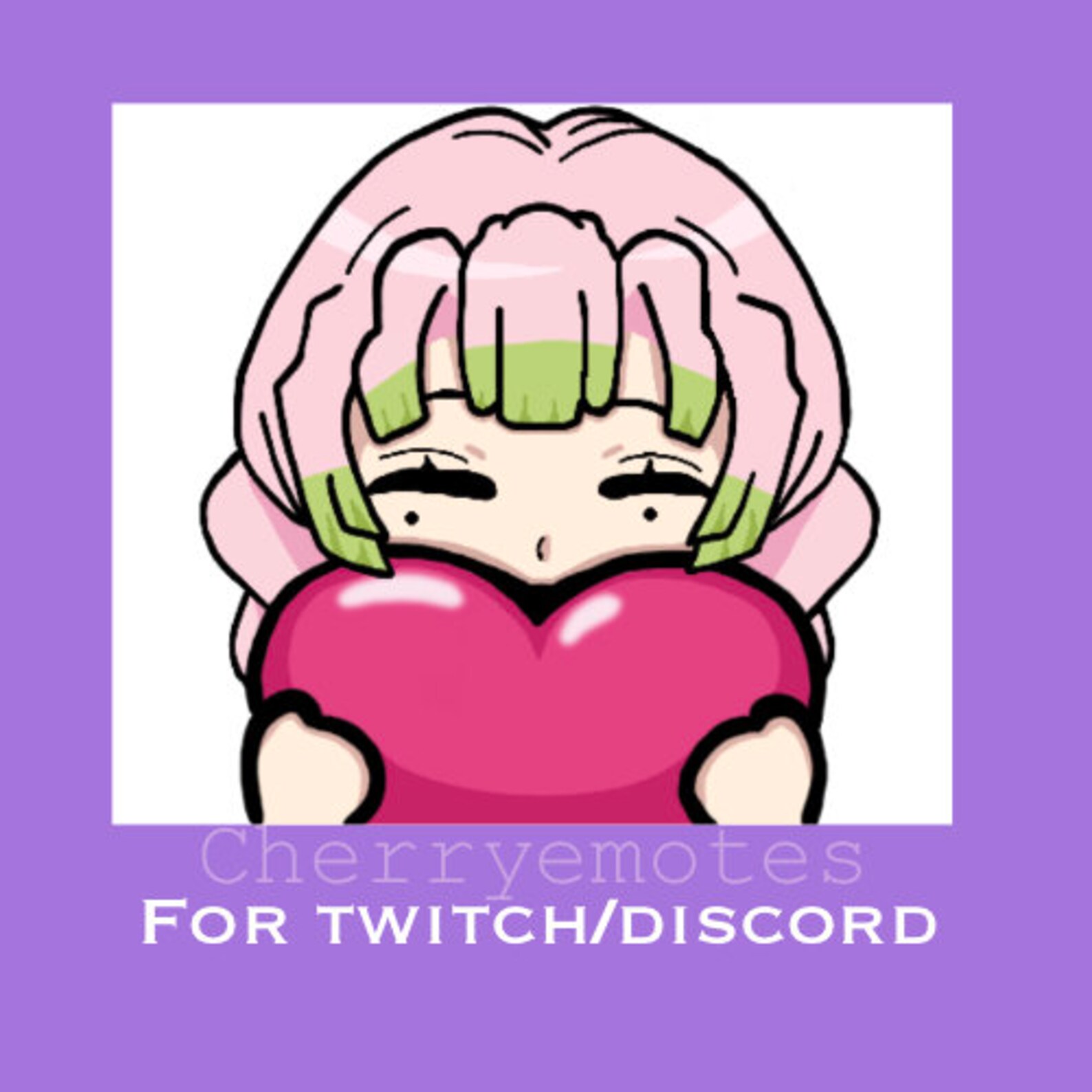 Mitsuri Heart Emote Demon Slayer Twitch and Discord - Etsy Canada