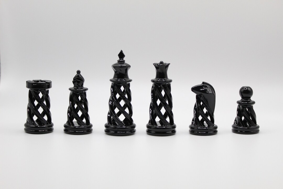 3D Printed Spiral Chess Pieces - Etsy
