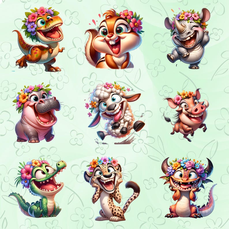 Hilarious Animal Clipart | Wacky Cartoon Expressions | Fun Graphics for ...