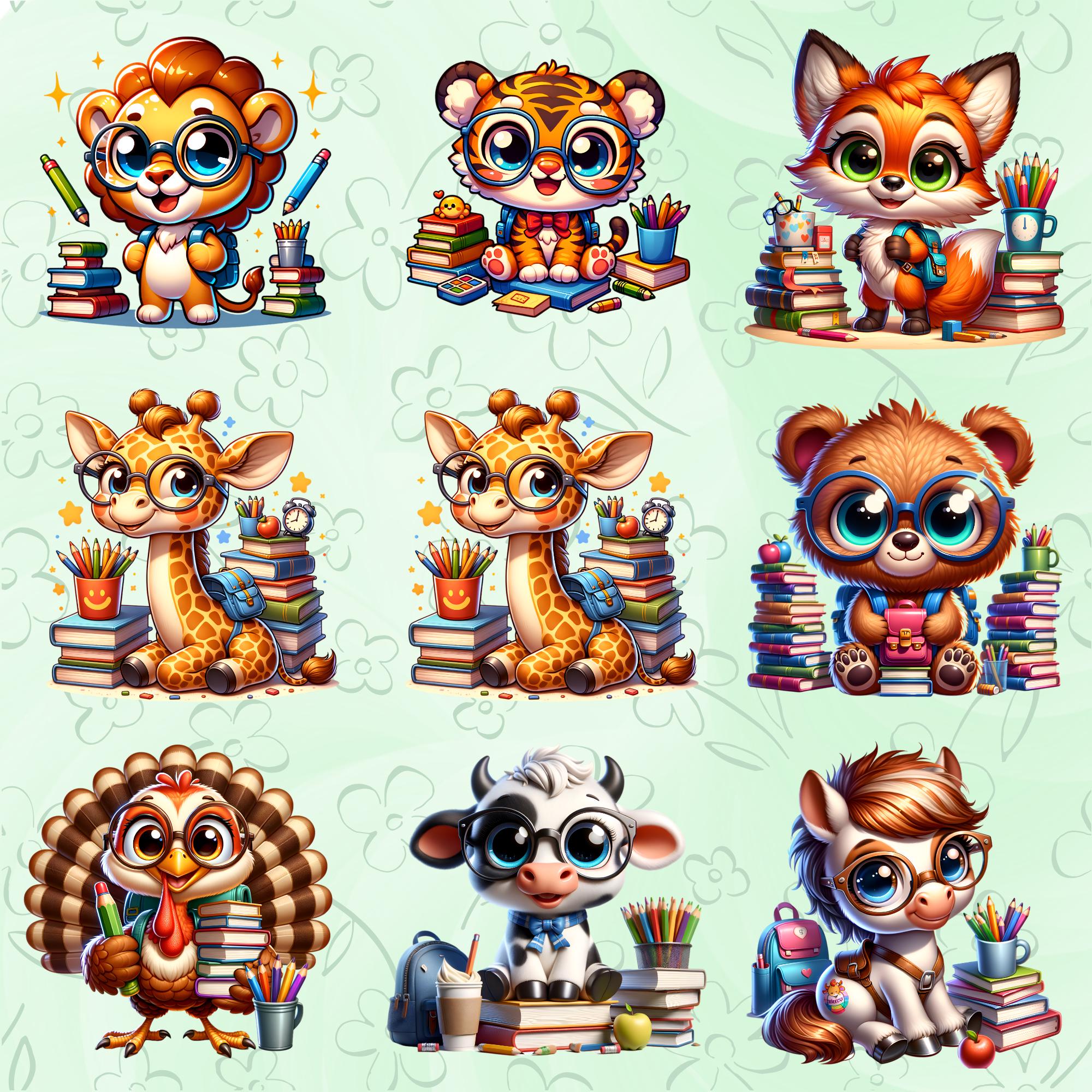 Animal Classroom Clipart, Cute School Animals PNG, Teacher & Student ...
