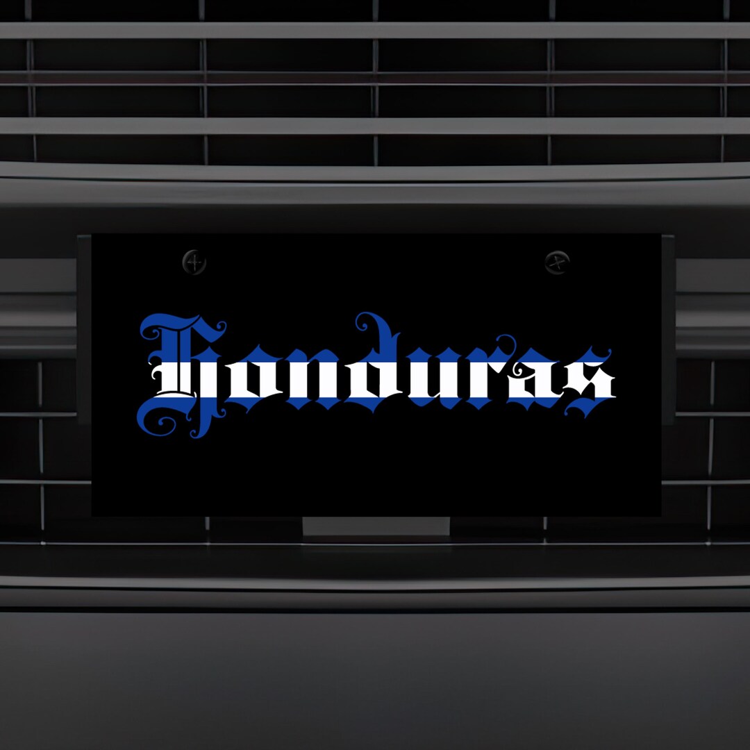 Honduras Word With Flag Embedded License Plate Design (COUNTRY HONDURAS ...