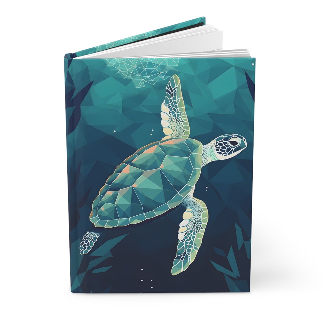 Sea Turtle Hard Cover Diary or Journal Sacred Geometric Design (back to ...