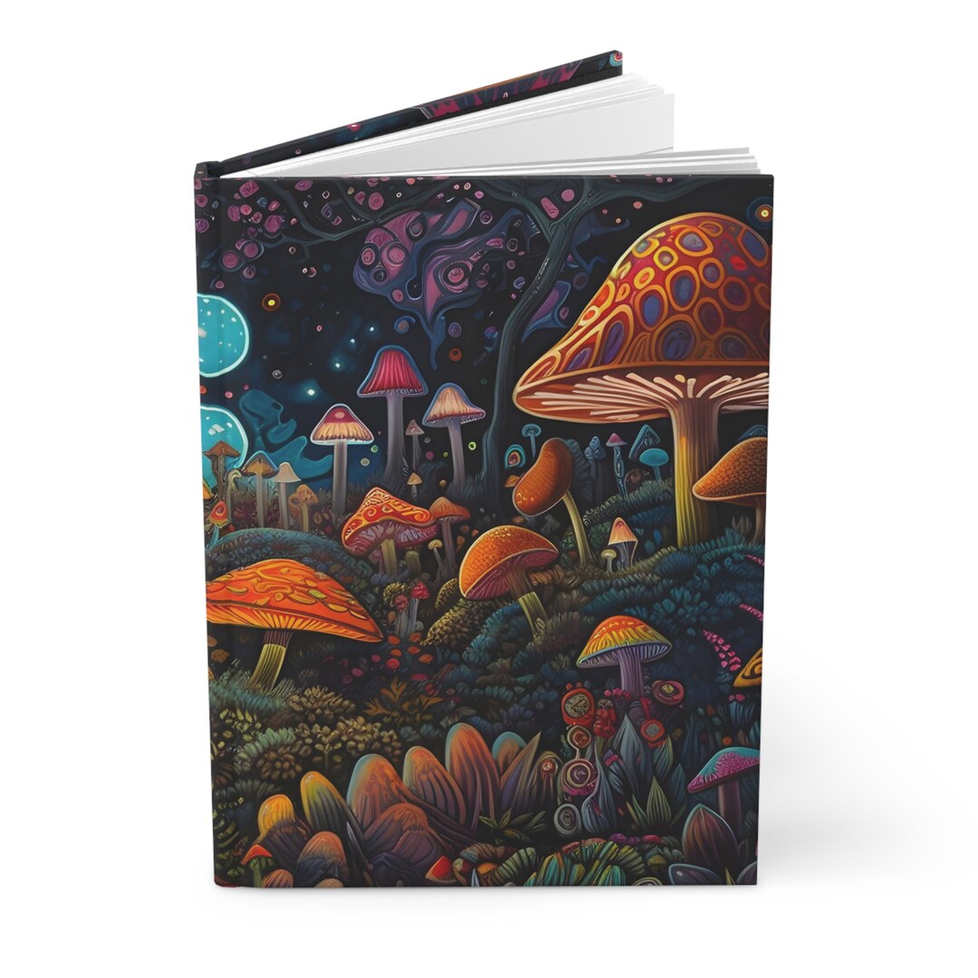 Psychedelic Mushroom Hardcover Journal - Ideal for Gratitude Exercises ...