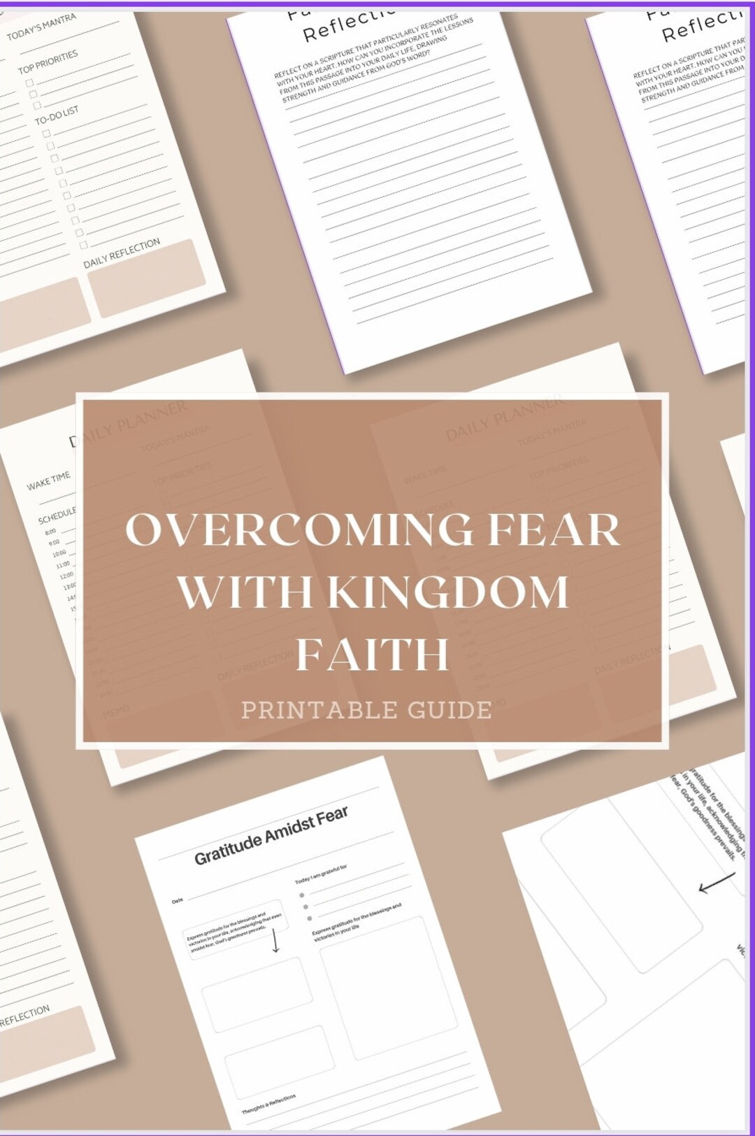 Printable Guide: Overcoming Fear With Kingdom Faith Prayer - Etsy