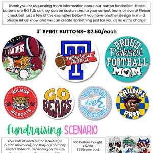 FUNDRAISER Custom Personalized School Mascot Football Team Cheer ...