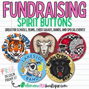 FUNDRAISER Custom Personalized School Mascot Football Team Cheer ...