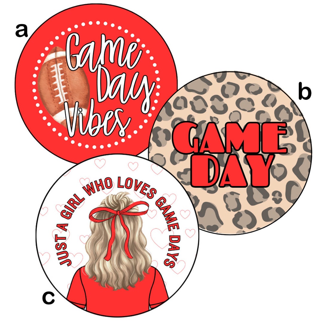 Red Game Day Buttons | Spirit Button | Football Button | Baseball ...