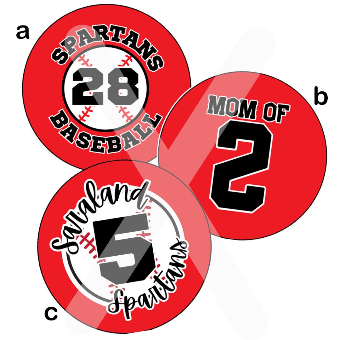Custom Personalized Baseball Softball Team Game Day Spirit Buttons ...