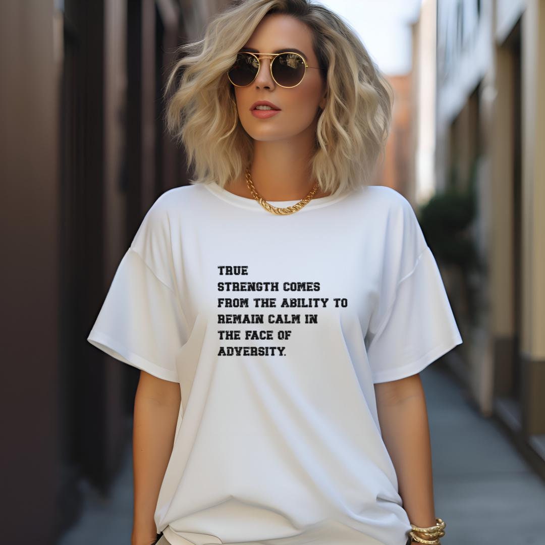 Calm Strength T-shirt, Inspirational Tee, Tranquil Mind Shirt ...