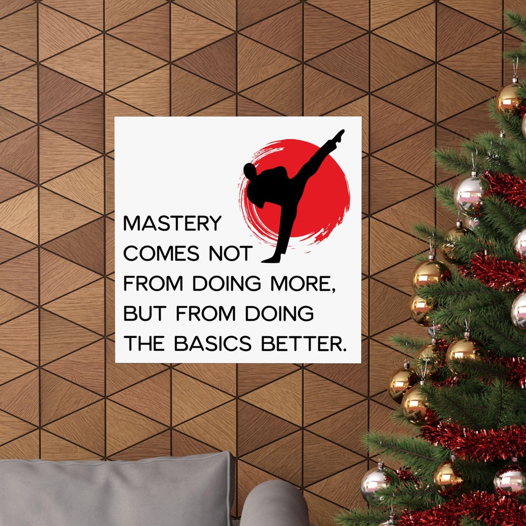 Karate Matte Vertical Poster, Inspirational Discipline Quote Wall Art ...