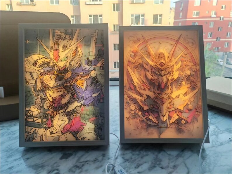 Gift for Anime Fans Anime Decoration Luminous Photo Frame Neon Genesis ...