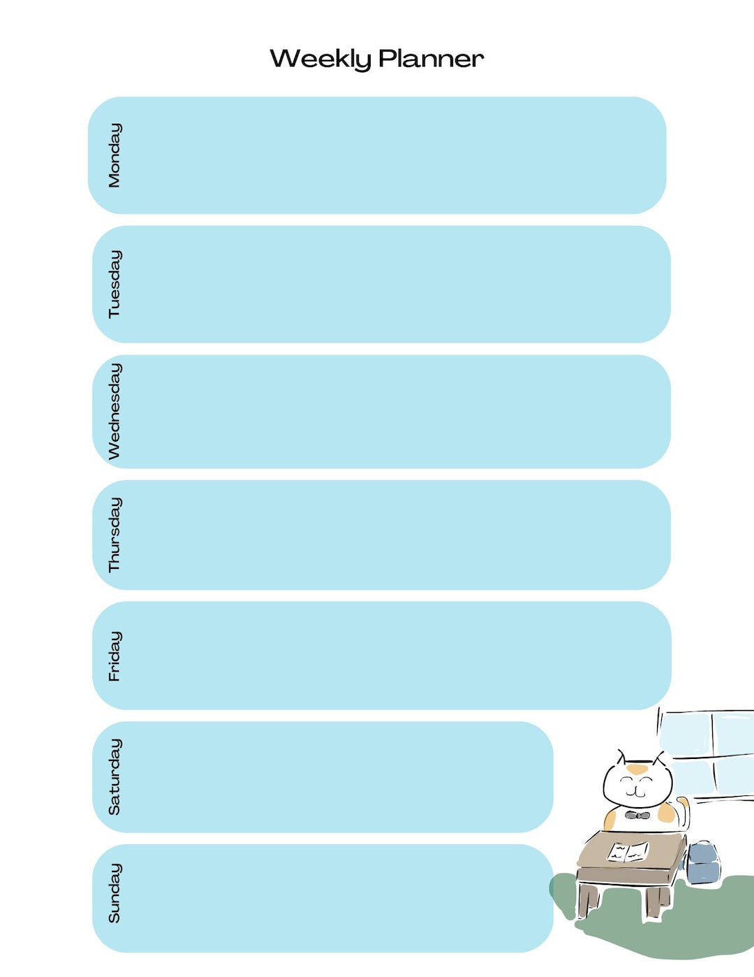 Printable Back to School Weekly Planner - Etsy