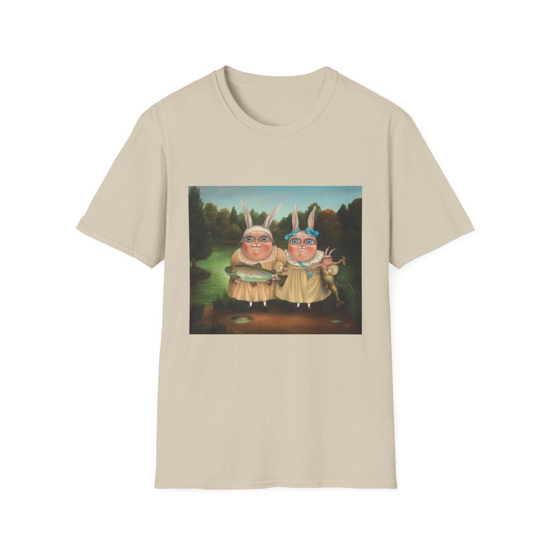 Irena Aizen Rabbits Unisex Softstyle T-shirt, Cute Bunny Graphic Tee ...