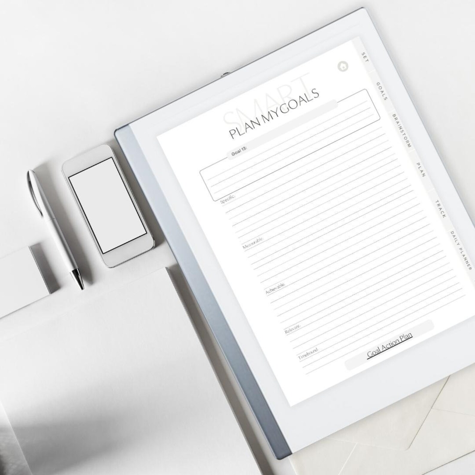 Remarkable 2 SMART Goals Template | Instant Download | Daily Planner ...