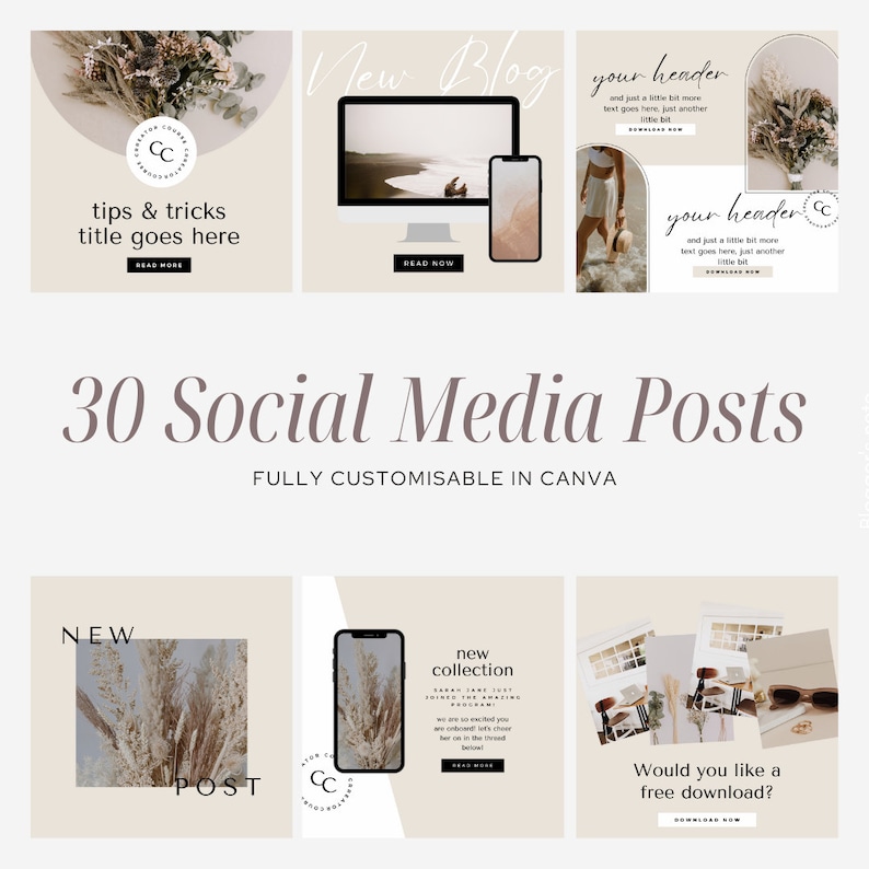 Social Media Posts | Editable on Canva | Social Media Template ...