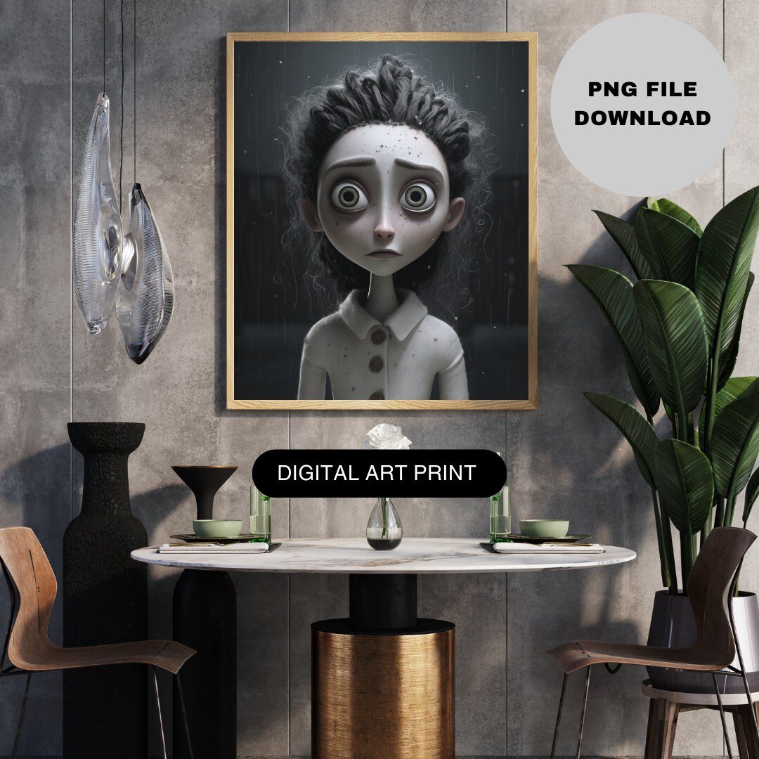 Burtonesque Wall Art Tim Burton Digital Art Print Tim Burton - Etsy