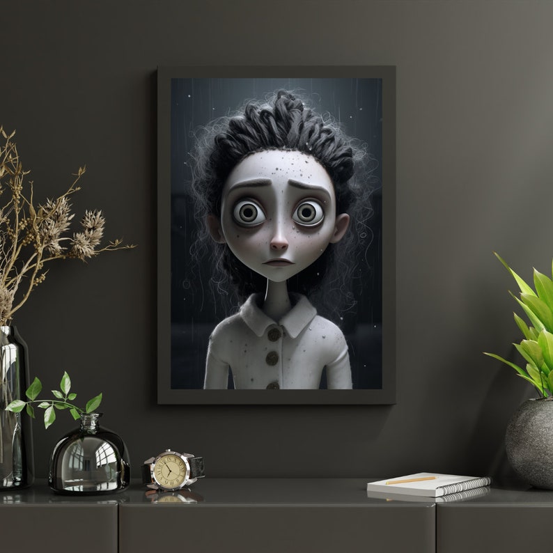 Burtonesque Wall Art, Tim Burton Digital Art Print, Tim Burton Fan Art ...