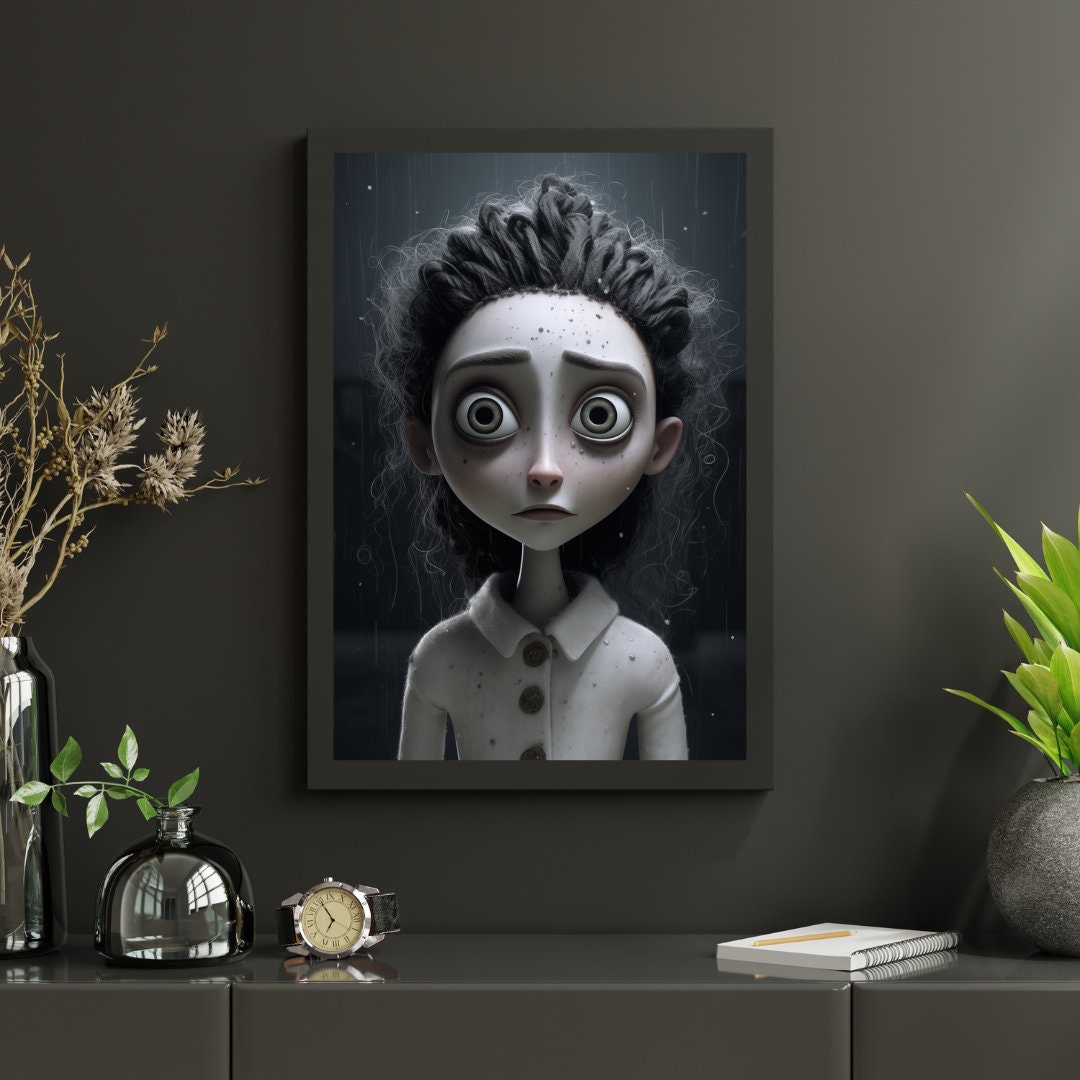 Burtonesque Wall Art, Tim Burton Digital Art Print, Tim Burton Fan Art ...