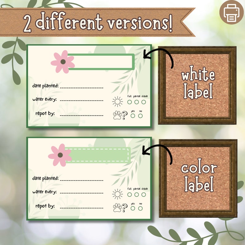 Printable Garden Tags for Home Gardeners, Simple Design, Fillable Plant ...