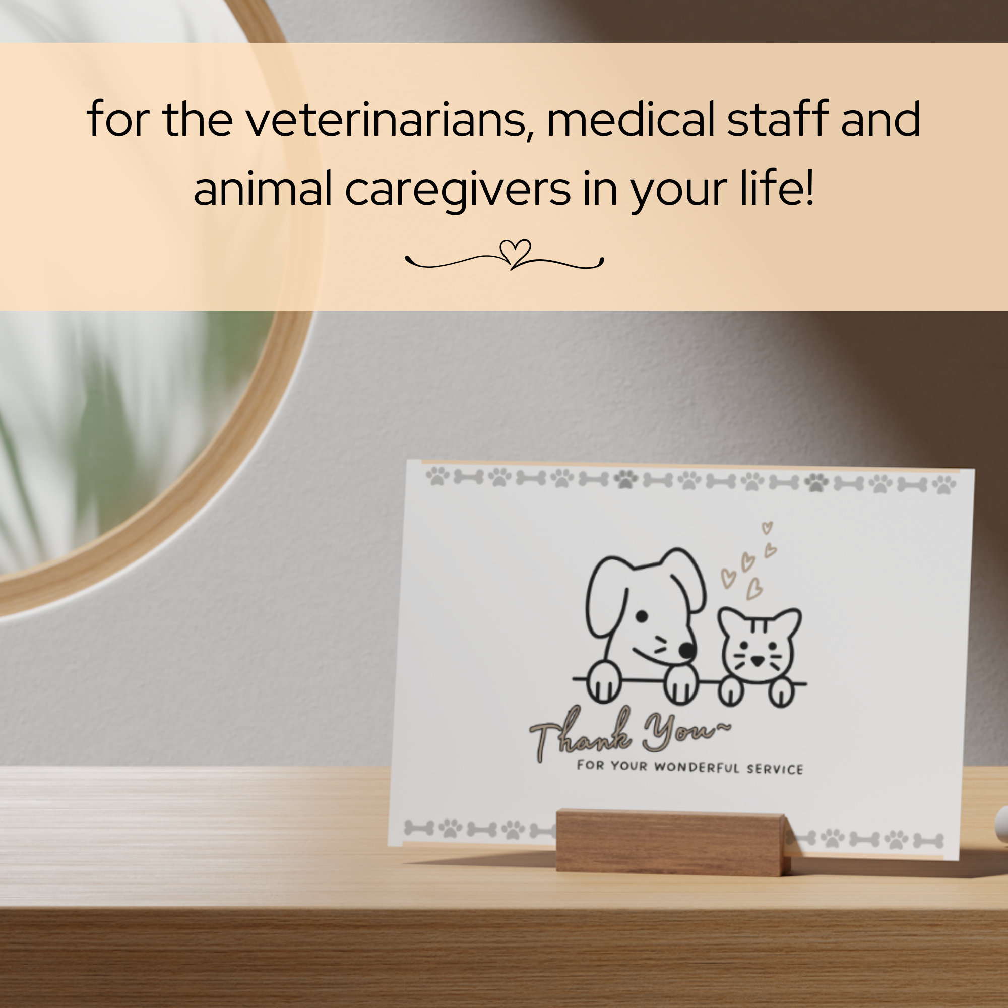 Thank You Card Printable for Veterinarians and Animal Caregivers ...