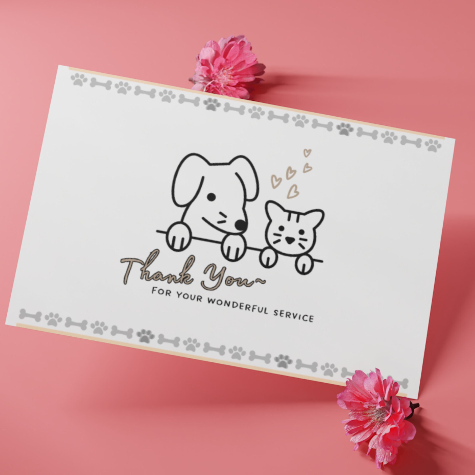 Thank You Card Printable for Veterinarians and Animal Caregivers ...