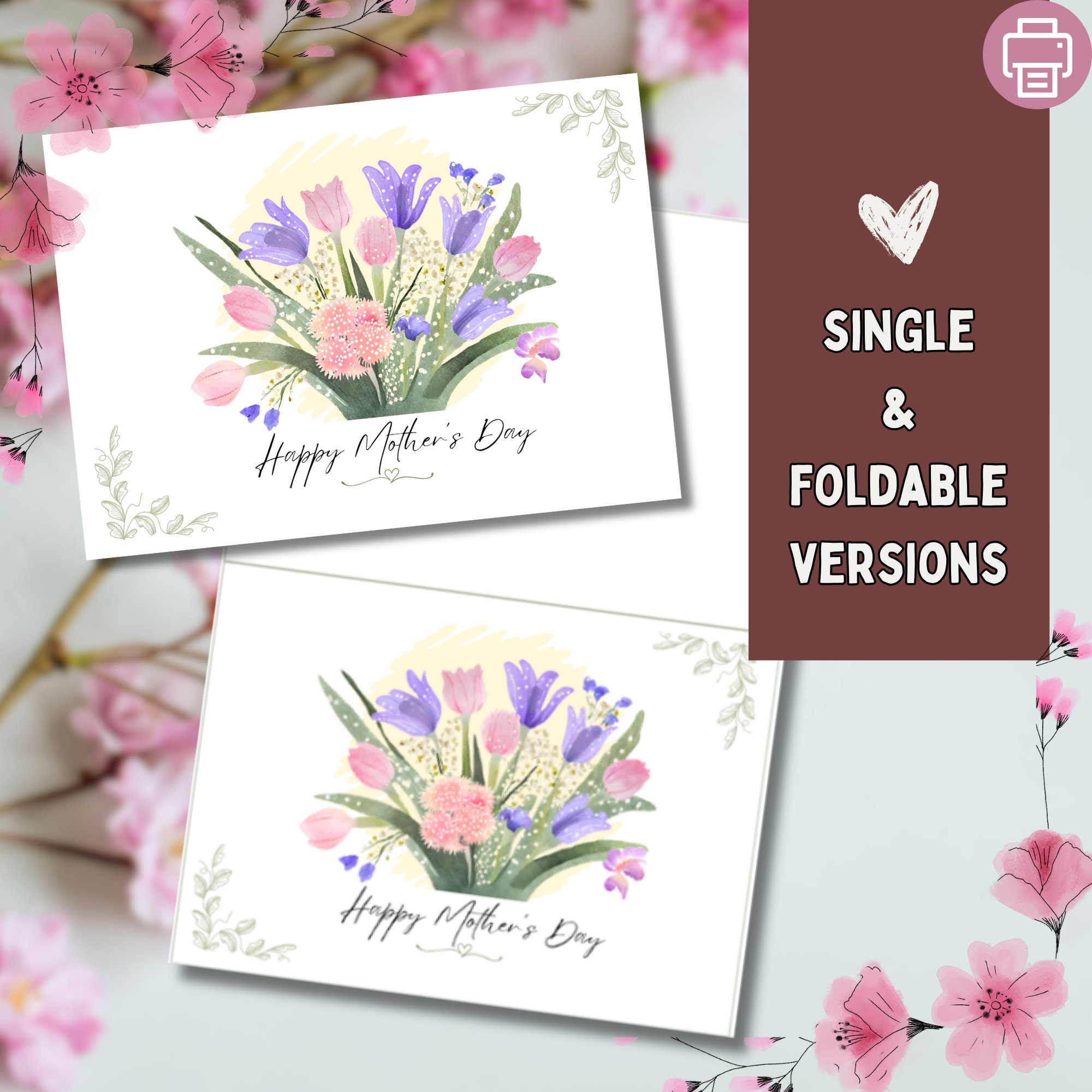 Mother's Day Card Printable for Mommies and Caregivers, Home Gift ...