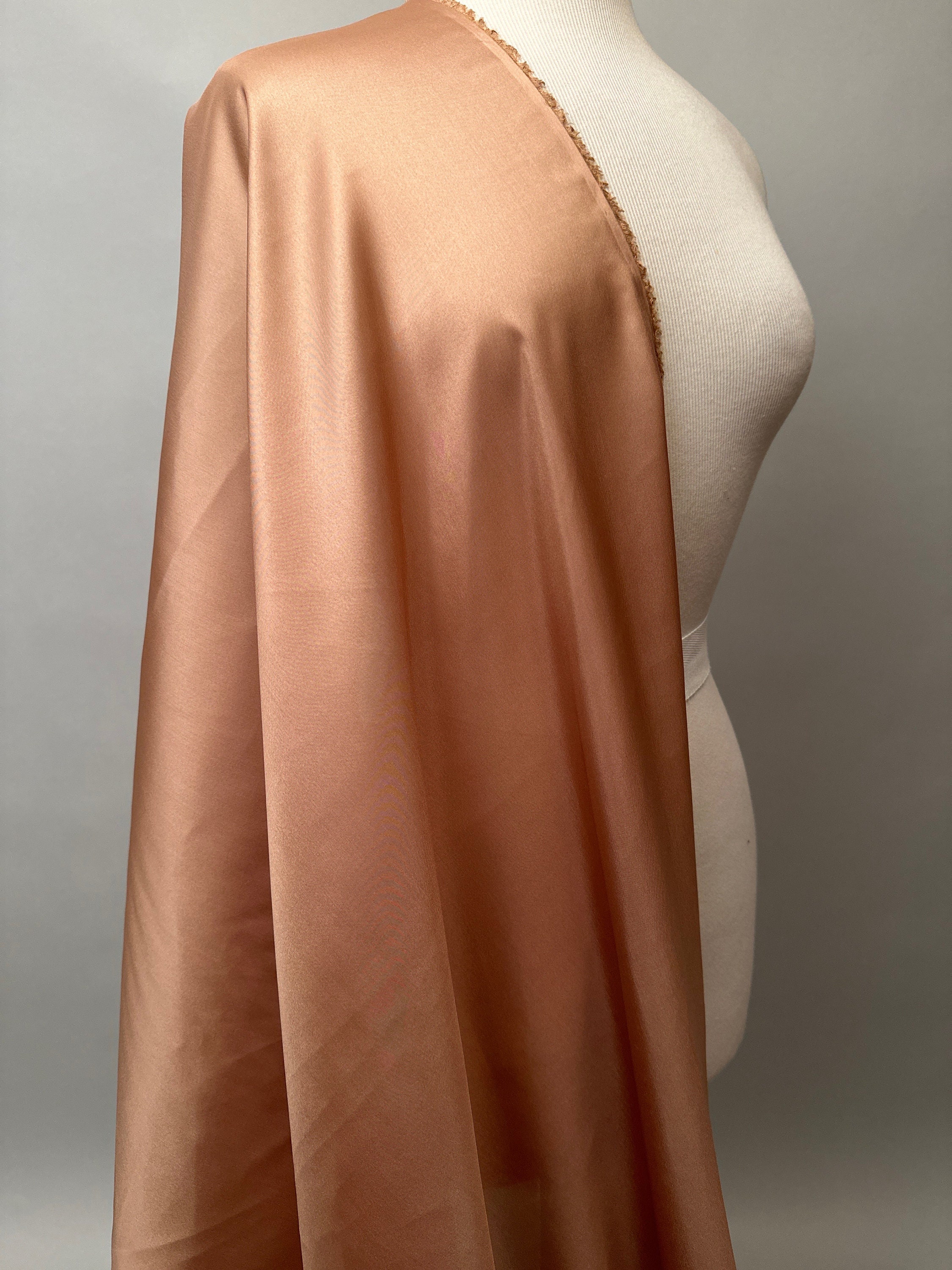 100% Silk Lining Fabric Copper Color Gorgeous Drape 43 - Etsy