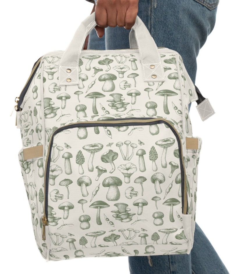 Mushroom Multifunctional Diaper Backpack, Gift Backpack for Gardener ...