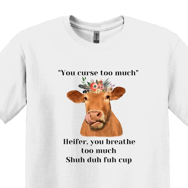 You Curse Too Much Cow - Etsy