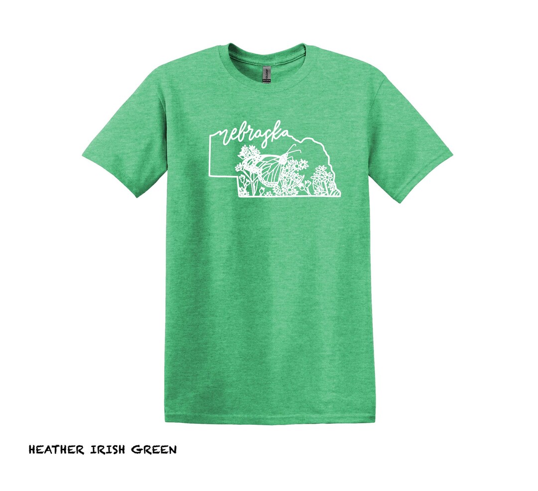 Nebraska State Shirt, Nebraska Shirts, State Map Shirts, Travel Shirt ...