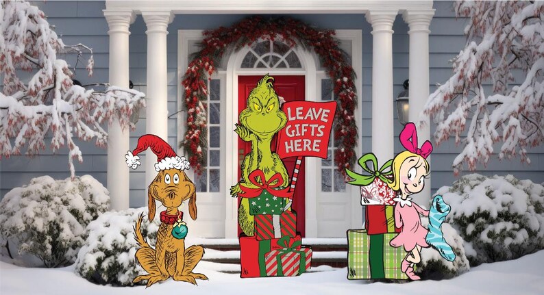 Custom Grinch Christmas Cutouts | Your a Mean One Mr. Grinch | Yard ...