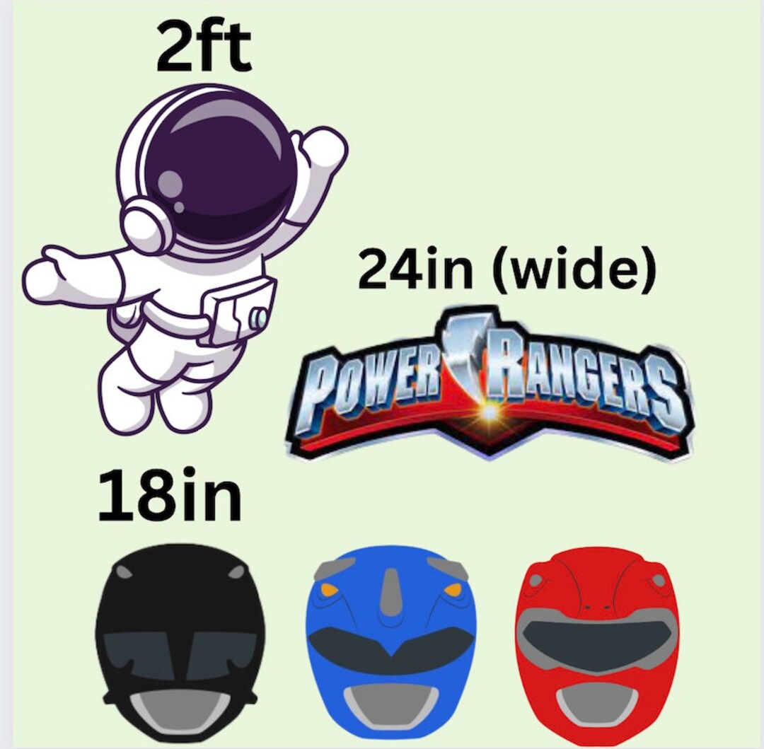 Power Rangers Props | Backdrop Decor | Coroplast Cutouts | Birthday ...