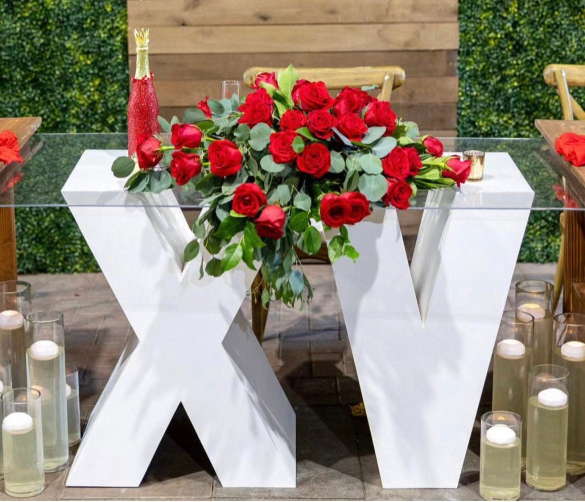 XV Letters 30 Tall and 8 Deep Quince Decor Dessert Table - Etsy