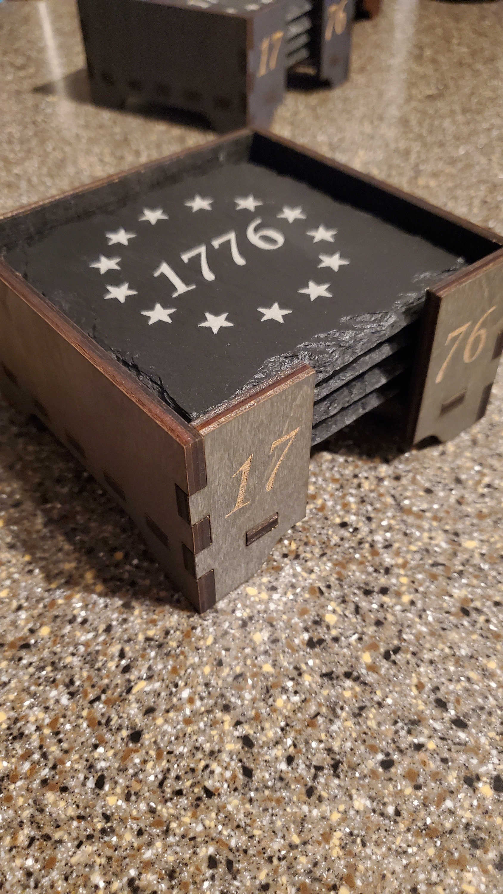 1776 Laser Engraved Slate Coasters - Etsy