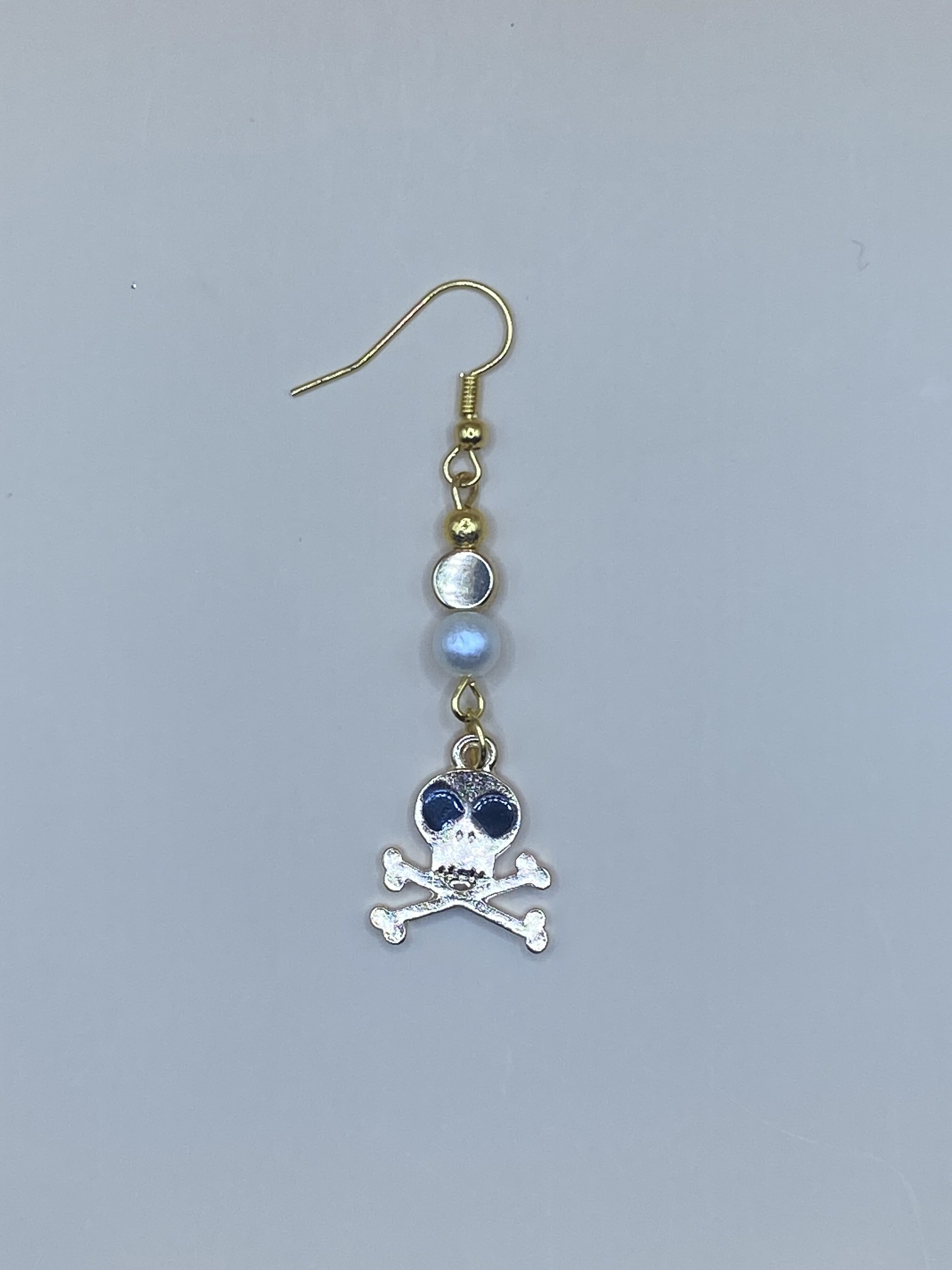 Gold Skull Dangle Earrings - Etsy