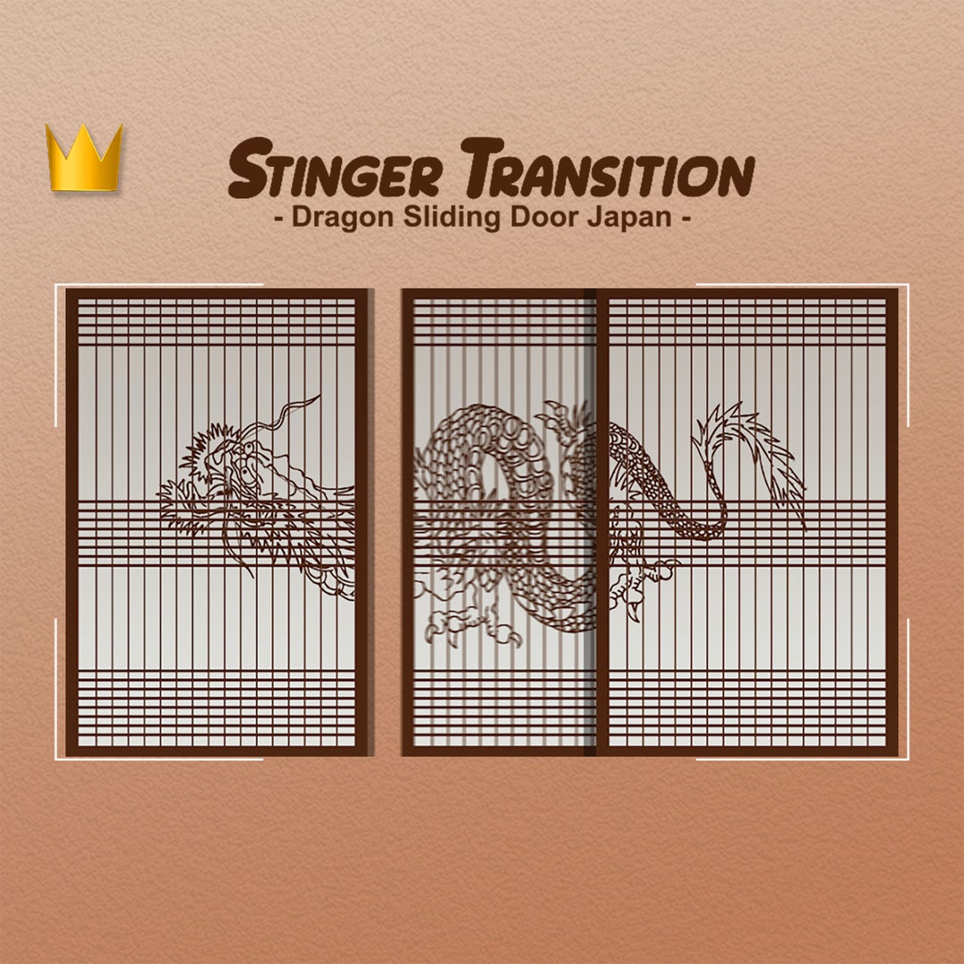 Japanese Dragon Sliding Door Transition Seamless Stinger OBS - Etsy